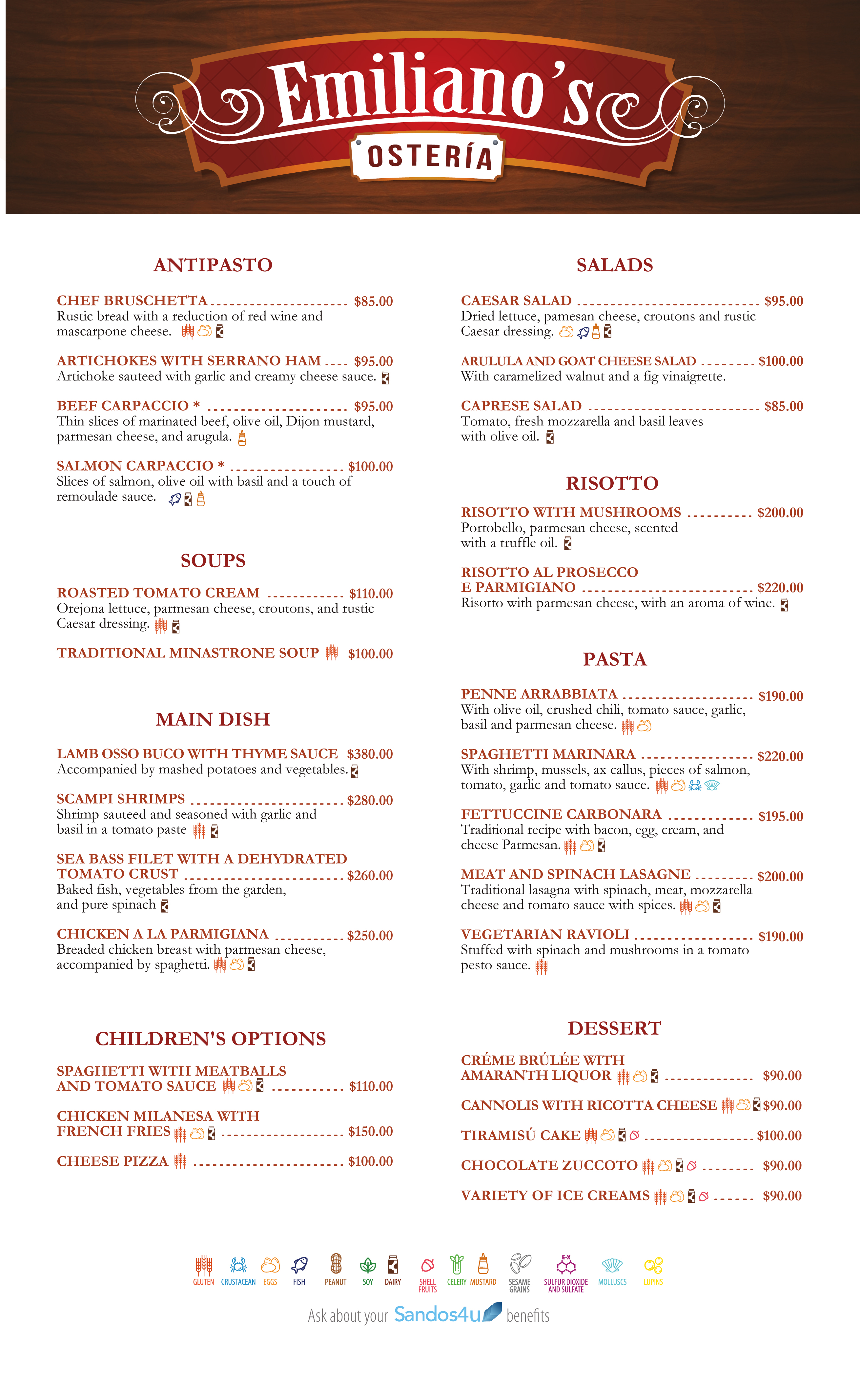 QR Restaurant Emilianos Sandos Finisterra | Sandos